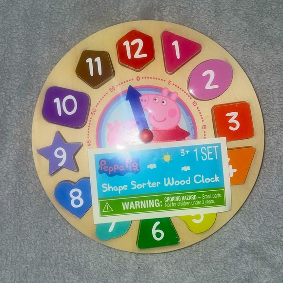 Toys | Peppa Pig Clock Number Blocks | Poshmark